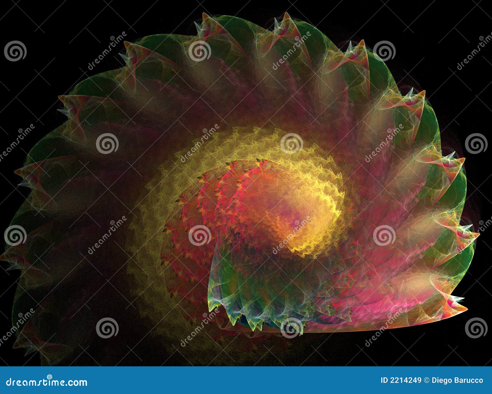Fractal shell stock illustration. Illustration of circulation - 2214249