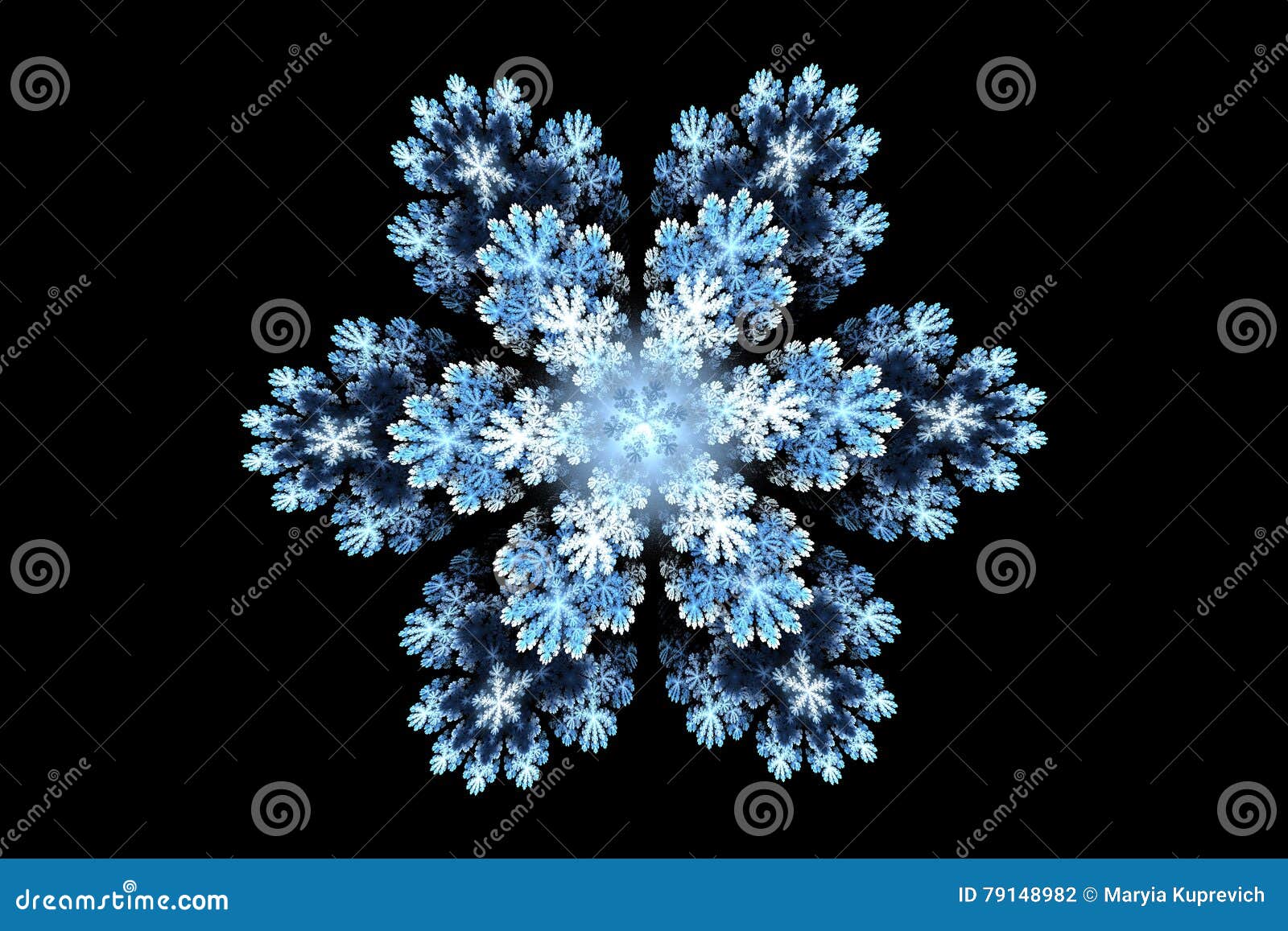 Fractal Snowflake Designs Vector Illustration | CartoonDealer.com #3371984