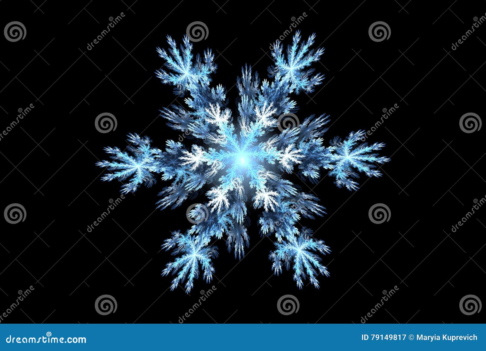 Fractal snowflake stock illustration. Illustration of modern - 79149817