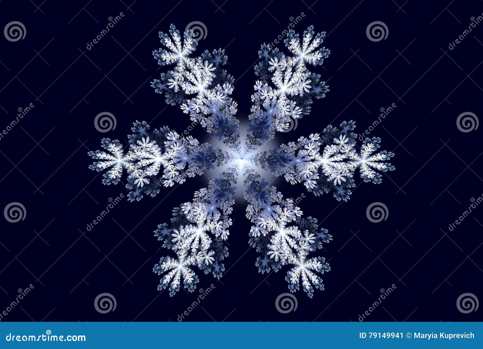 Fractal snowflake stock illustration. Illustration of interesting ...