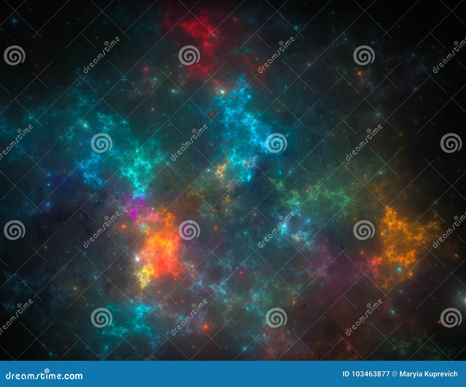 Fractal space nebula stock illustration. Illustration of design - 103463877