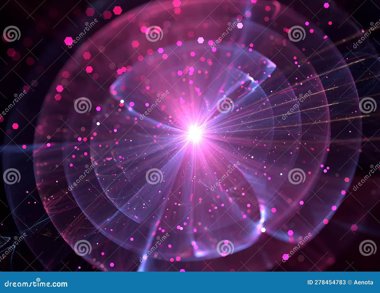 Fractal Sparkling Round Flash Stock Illustration - Illustration of ...