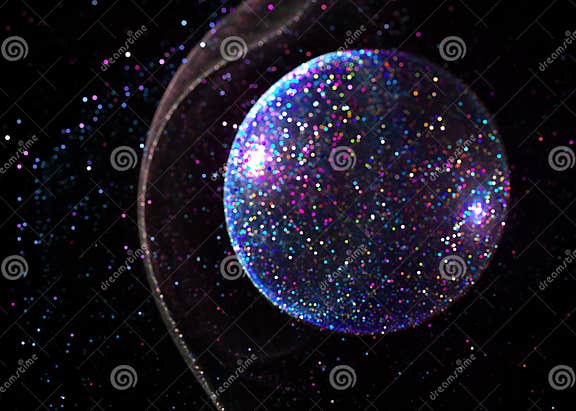 Fractal Sparkling Sphere stock illustration. Illustration of ...