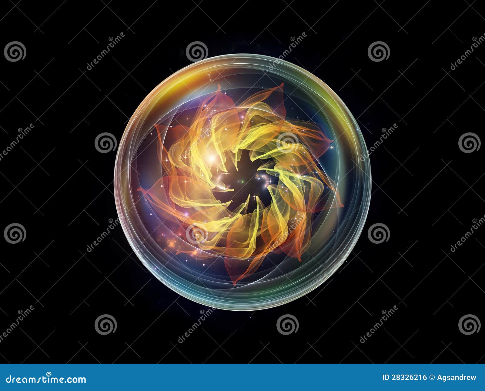 Fractal Sphere Arrangement stock illustration. Illustration of revolve ...