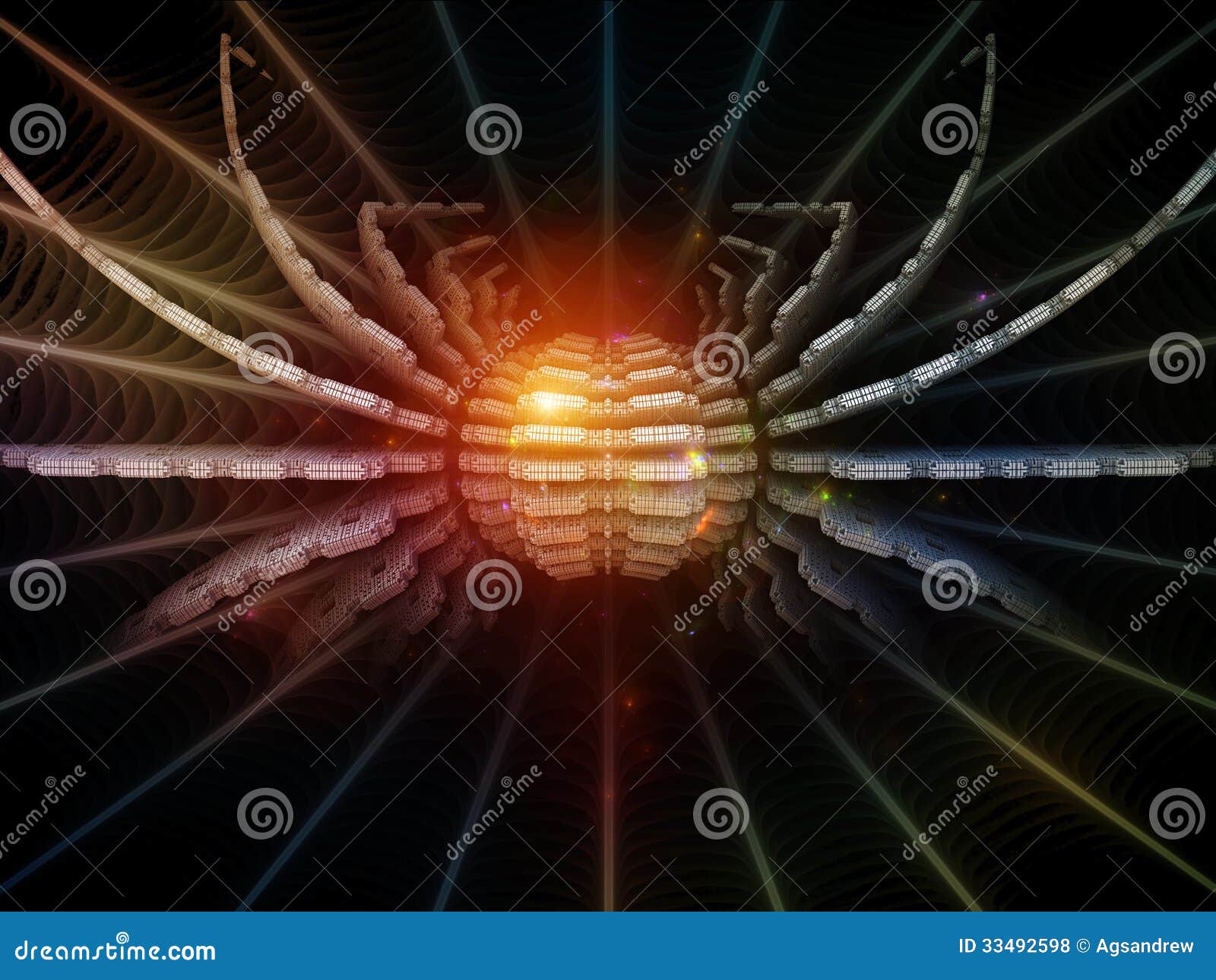 Fractal Spider Element stock illustration. Illustration of geometry ...