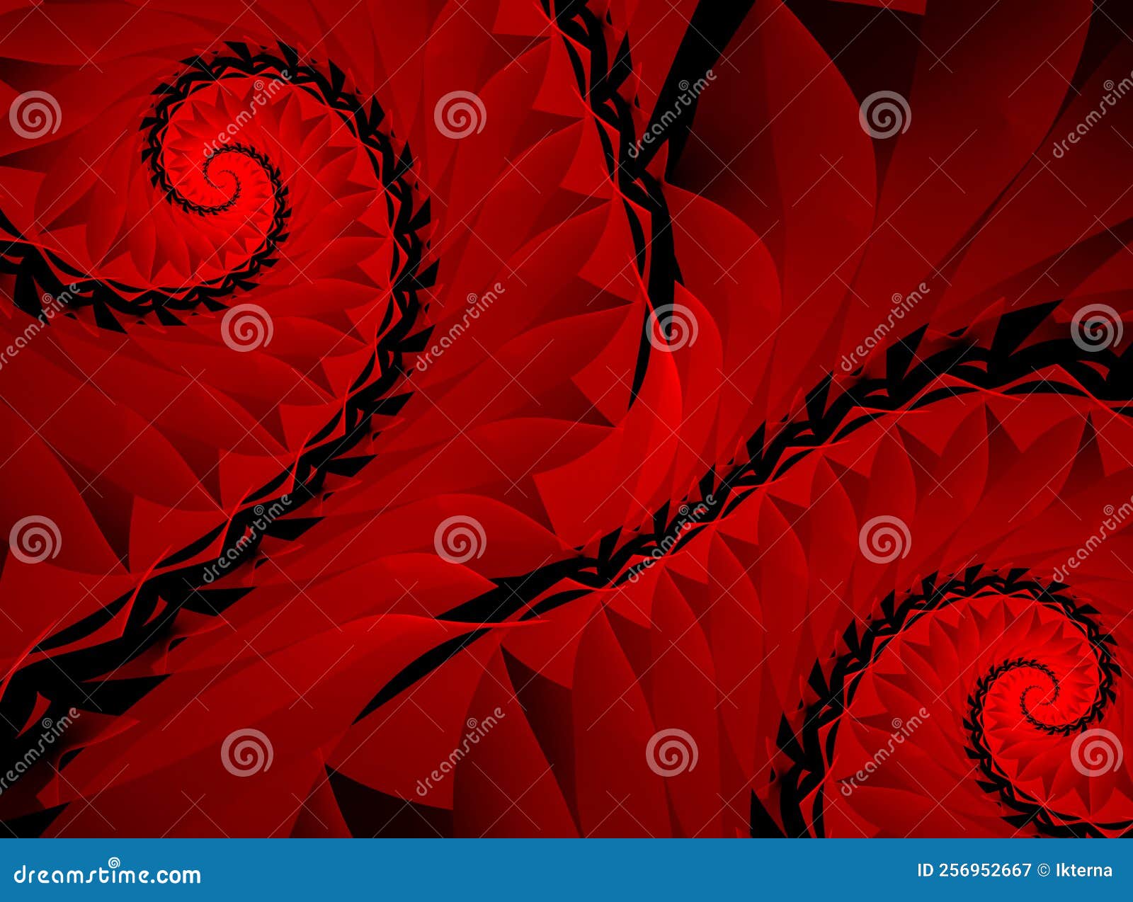 Fractal Spiral. Abstract Fractal Patterns and Shapes. Dynamic Flowing ...