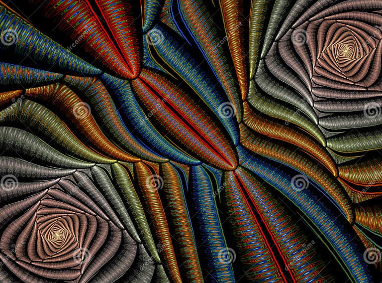 Fractal Spiral. Abstract Fractal Patterns and Shapes. Dynamic Flowing ...
