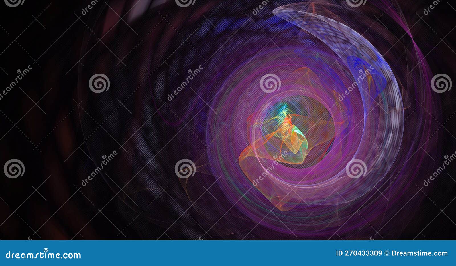 Fractal Spiral. Abstract Fractal Patterns and Shapes. Dynamic Flowing ...