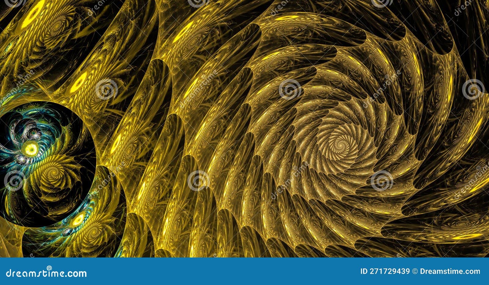 Fractal Spiral. Abstract Fractal Patterns and Shapes. Dynamic Flowing ...