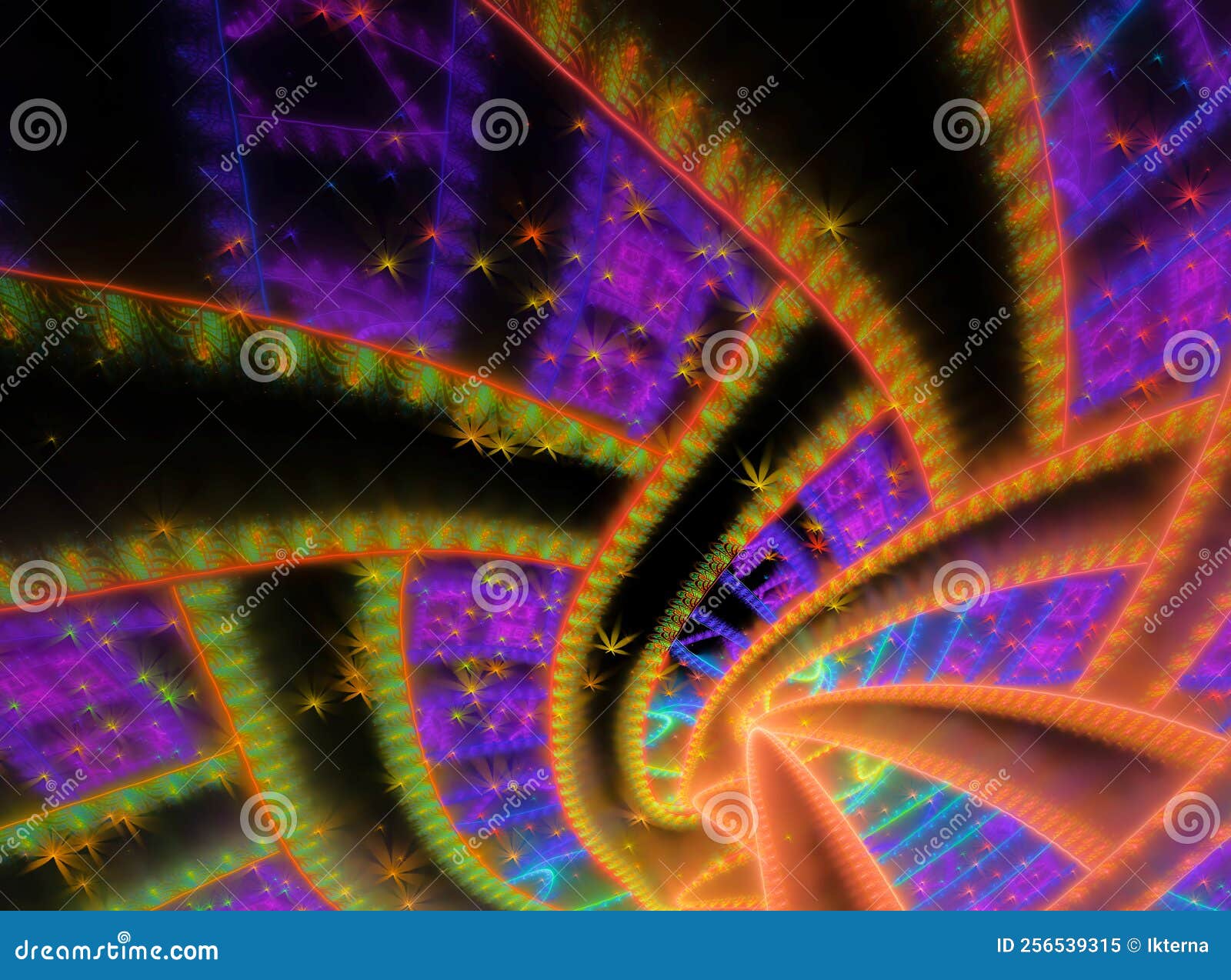 Fractal Spiral. Computer Generated Image for Elegant Background or High ...