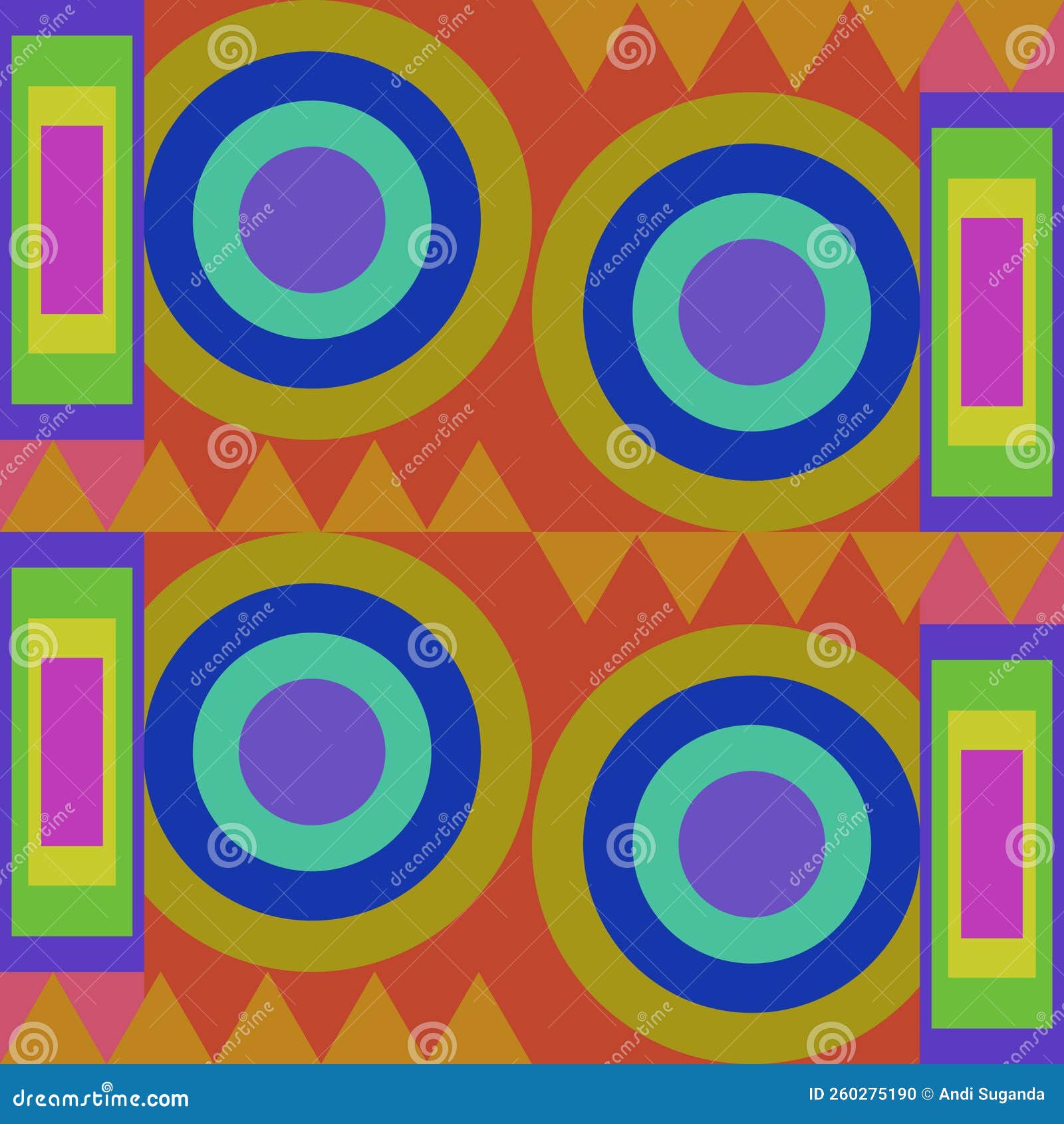 Fractal Square and Circle Template Design Material Stock Vector ...