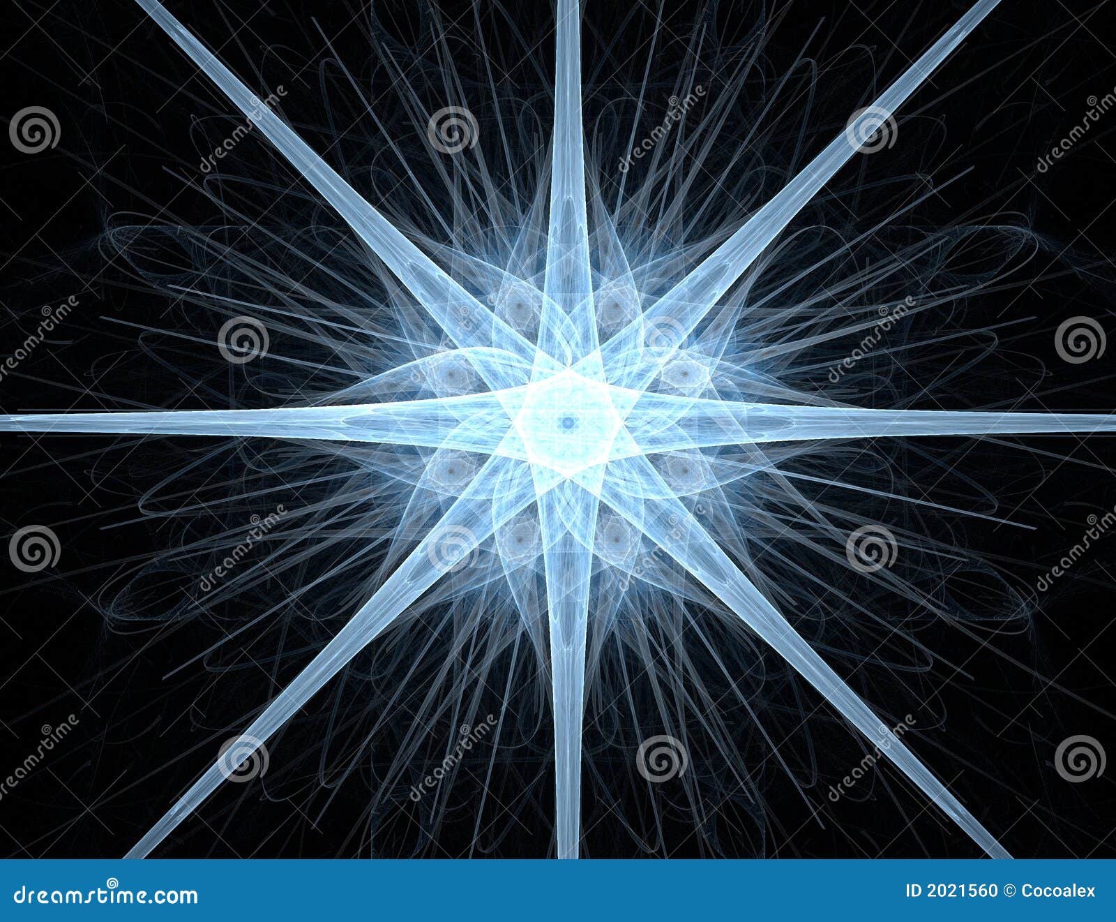 Fractal with Star; Abstract Design, Background Stock Illustration ...