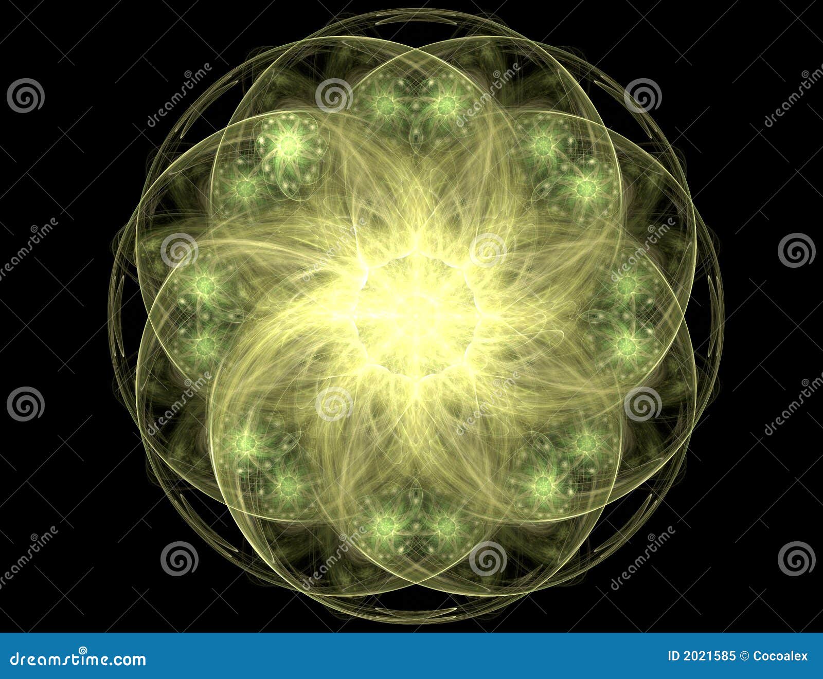 Fractal with Star; Abstract Design, Background Stock Illustration ...