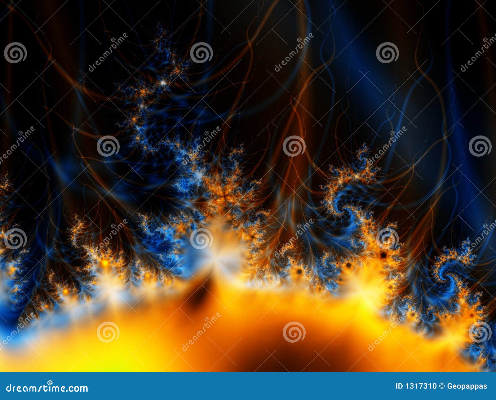 Fractal Sun En Espacio Exterior Stock de ilustración - Ilustración de ...