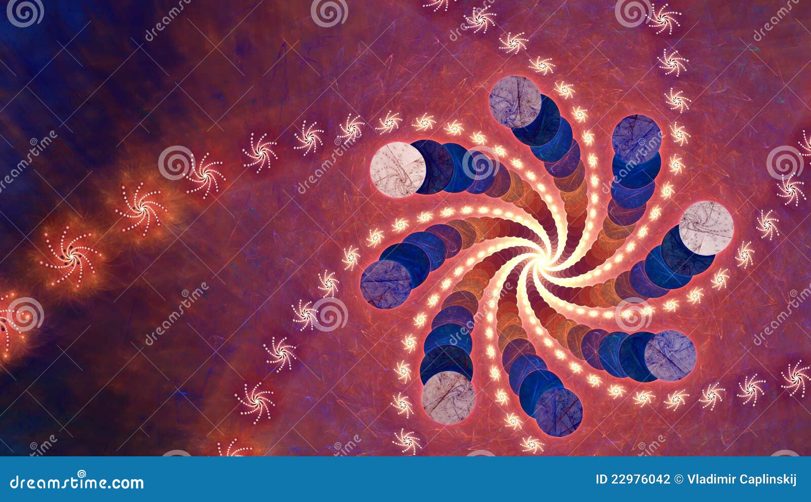 Fractal swirled galactic stock illustration. Illustration of background ...