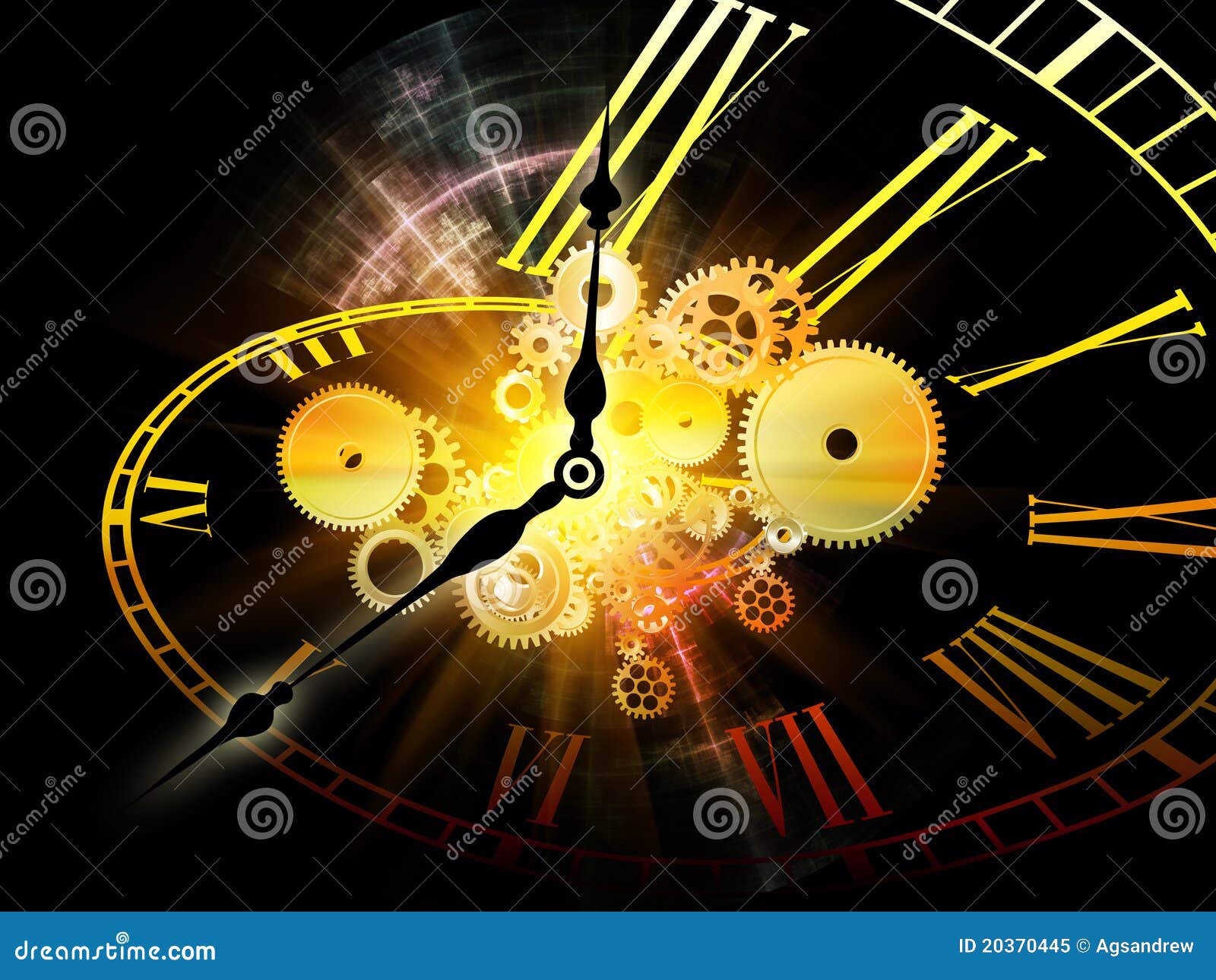 Fractal Time stock illustration. Illustration of clock - 20370445