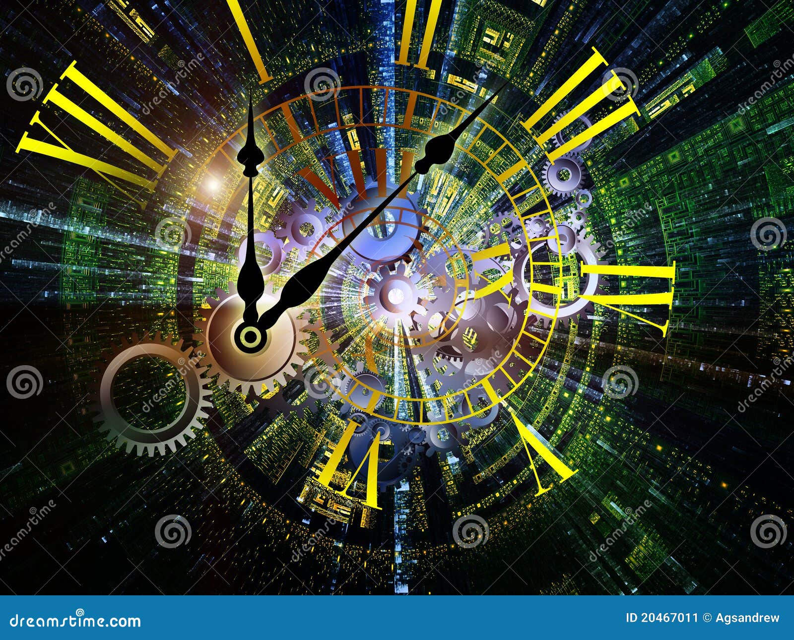 Fractal Time stock illustration. Illustration of flow - 20467011