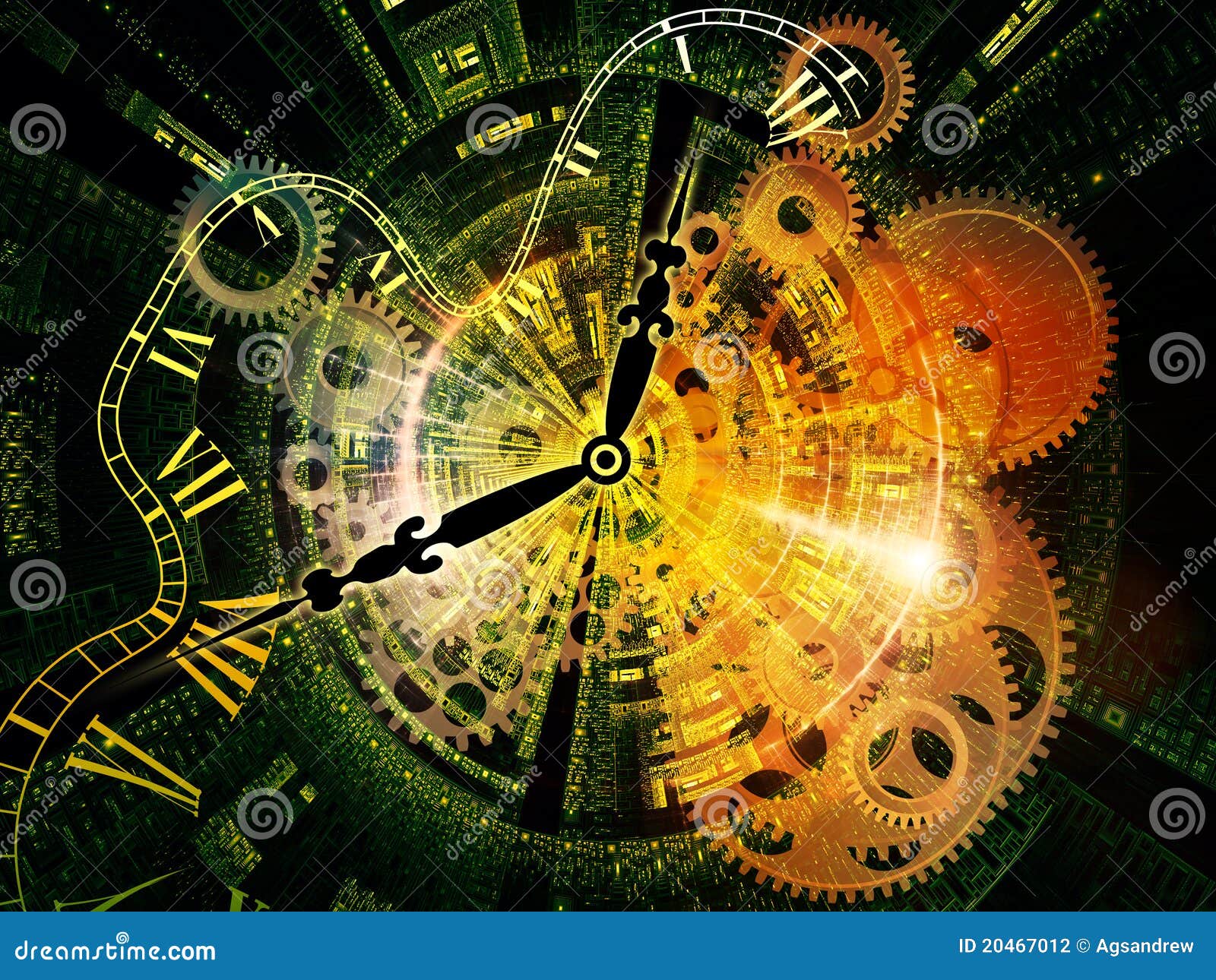 Fractal Time stock illustration. Illustration of modern - 20467012