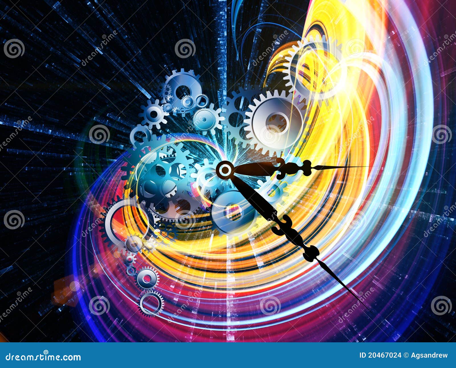 Fractal Time stock illustration. Illustration of idea - 20467024