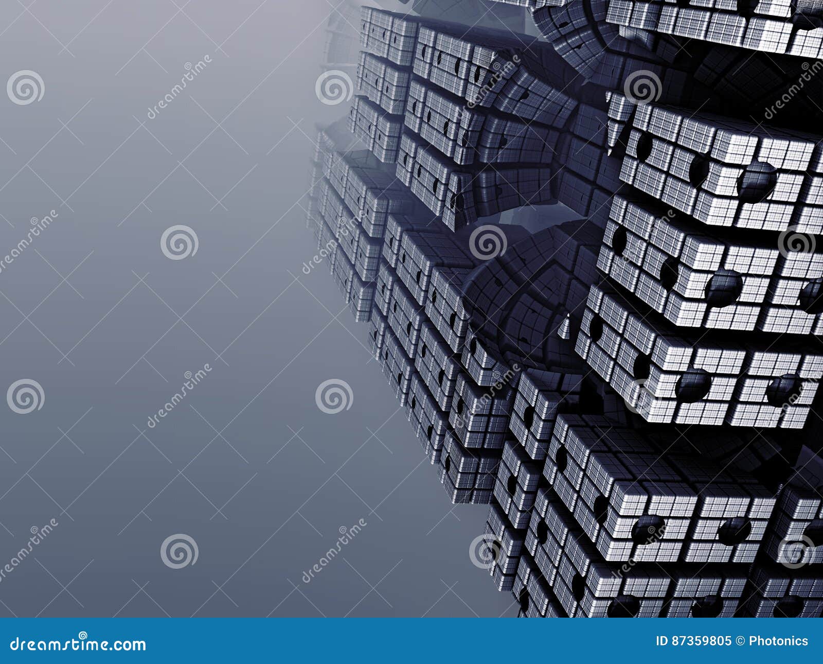 Fractal Tower stock illustration. Illustration of fiction - 87359805