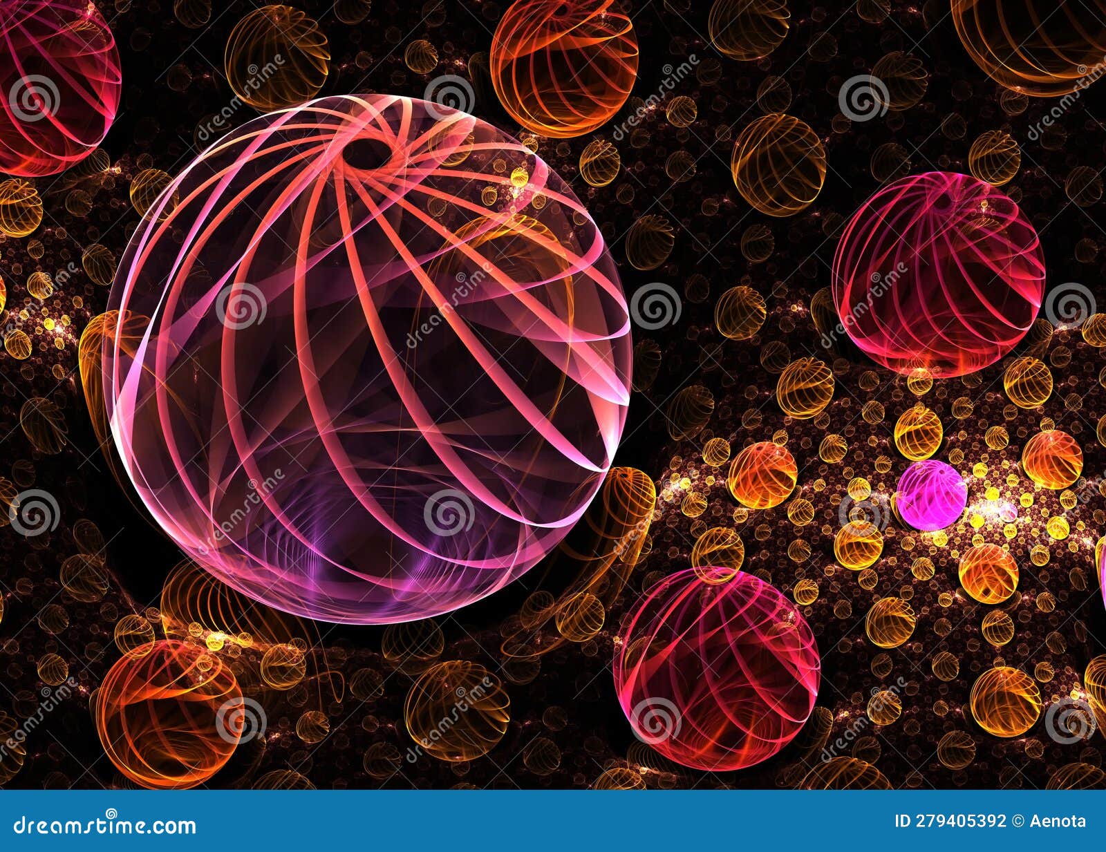 Fractal Transparent Spiral Sphere Background - Fractal Art Stock ...