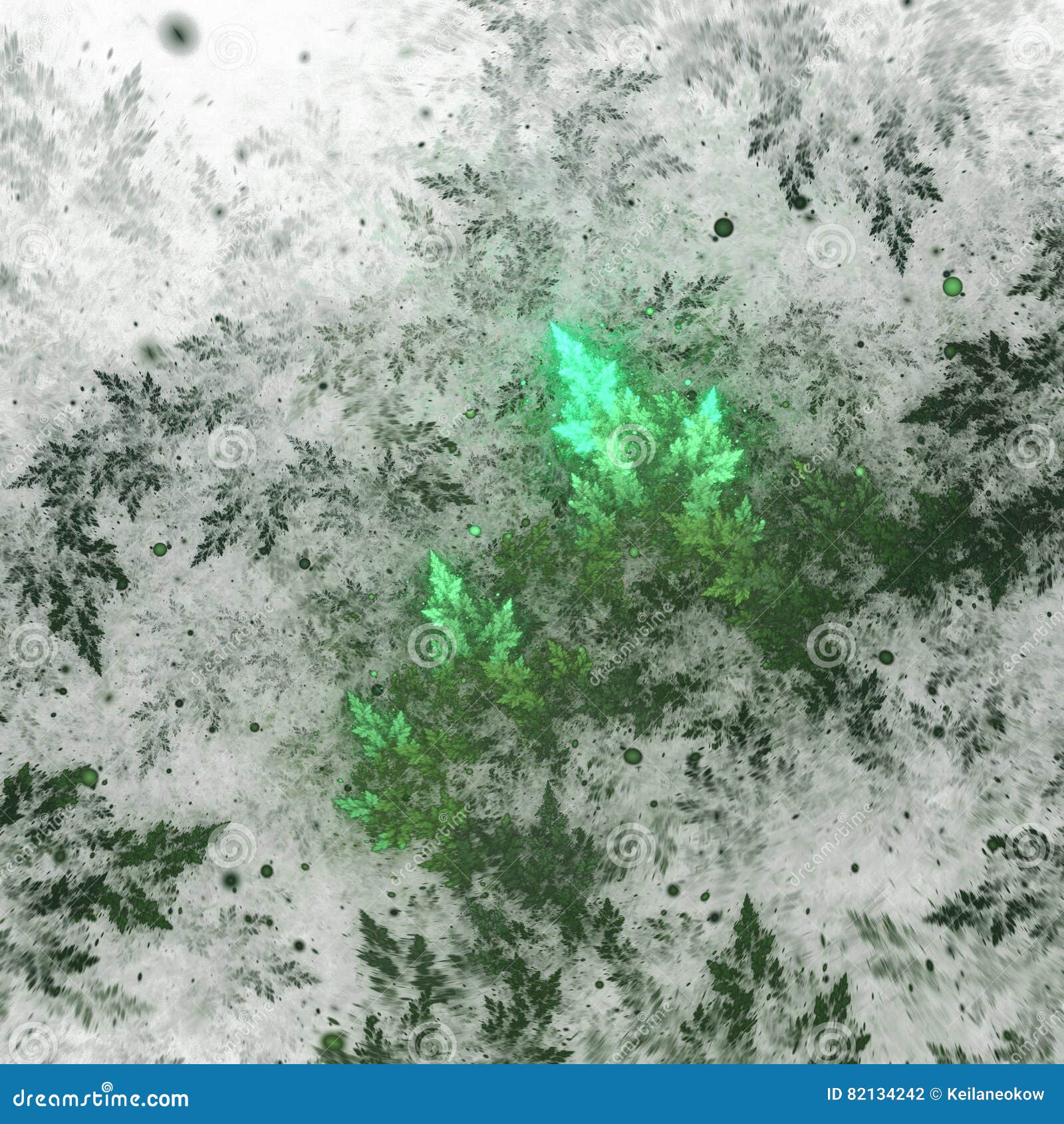 Fractal Tree Branch, Digital Artwork Stock Illustration - Illustration ...