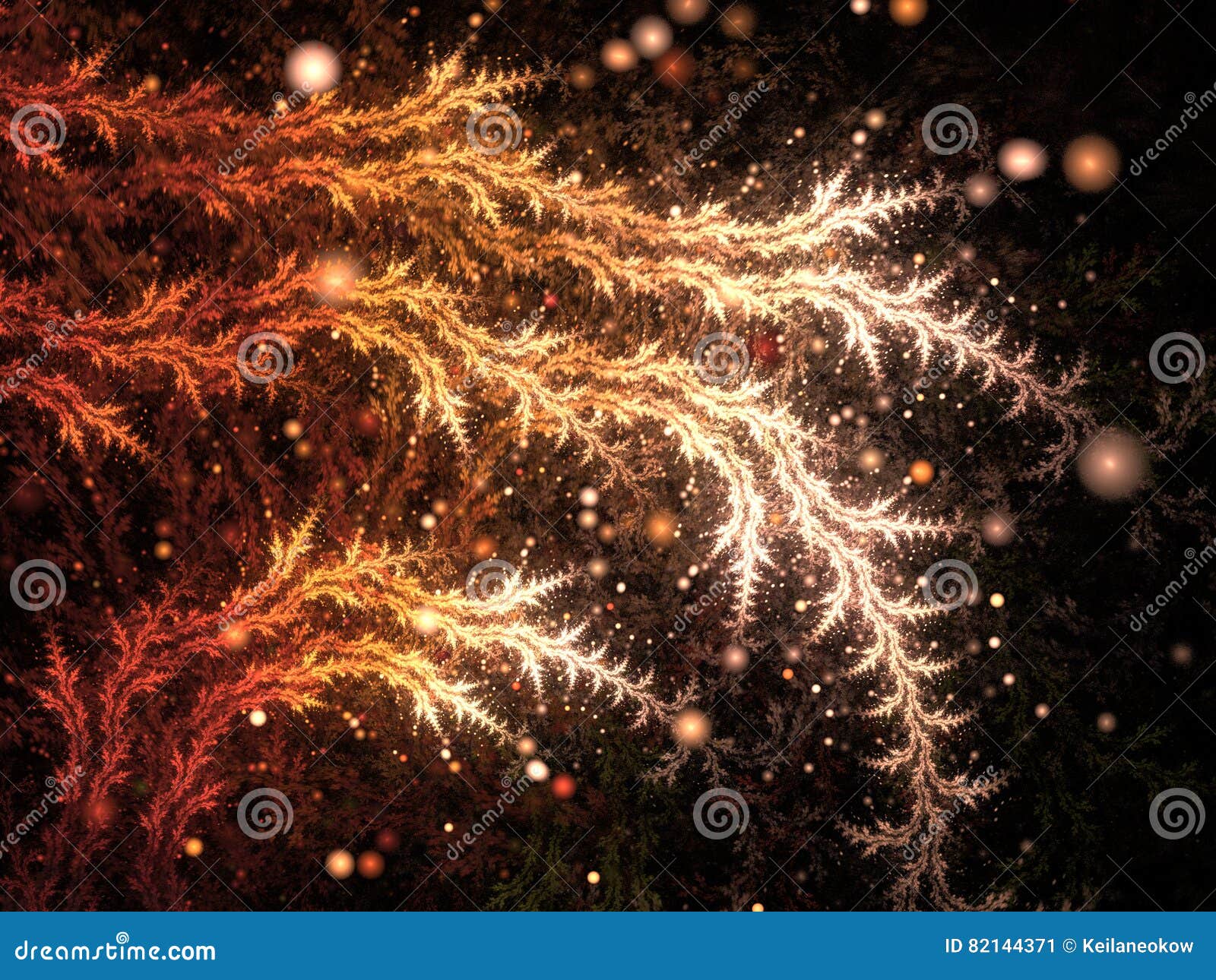 Fractal Tree Branches or Fire Stock Illustration - Illustration of ...