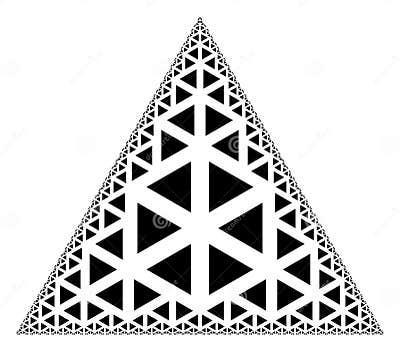 Fractal Triangle - Vector Op Art Stock Vector - Illustration of ...