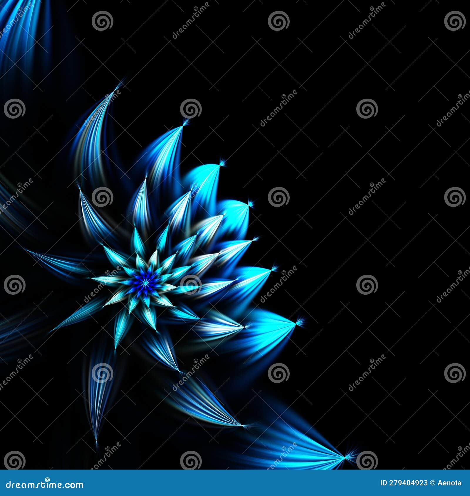 Fractal Tropical Flower - Fractal Art Stock Illustration - Illustration ...