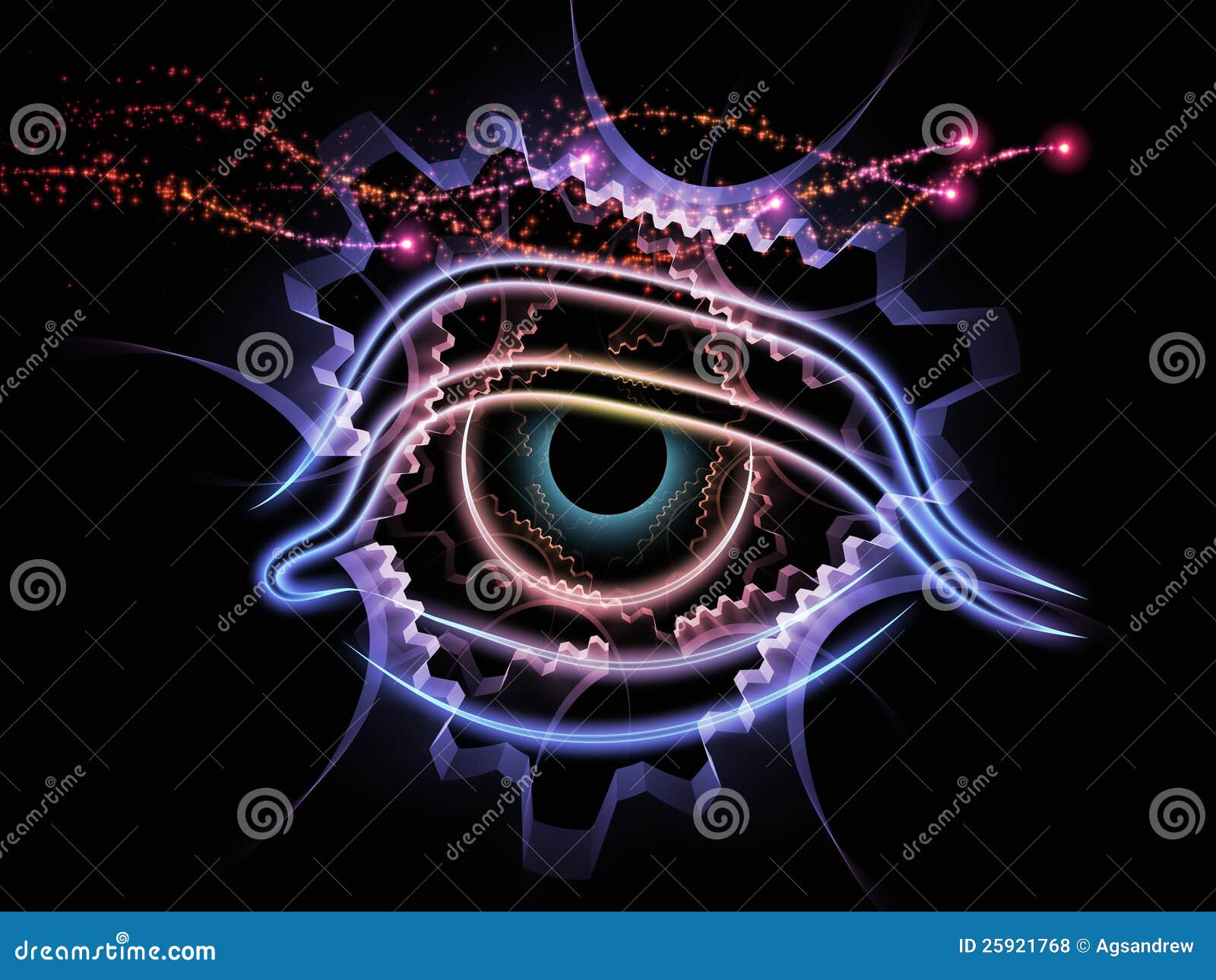 Fractal vision abstract stock illustration. Illustration of iris - 25921768