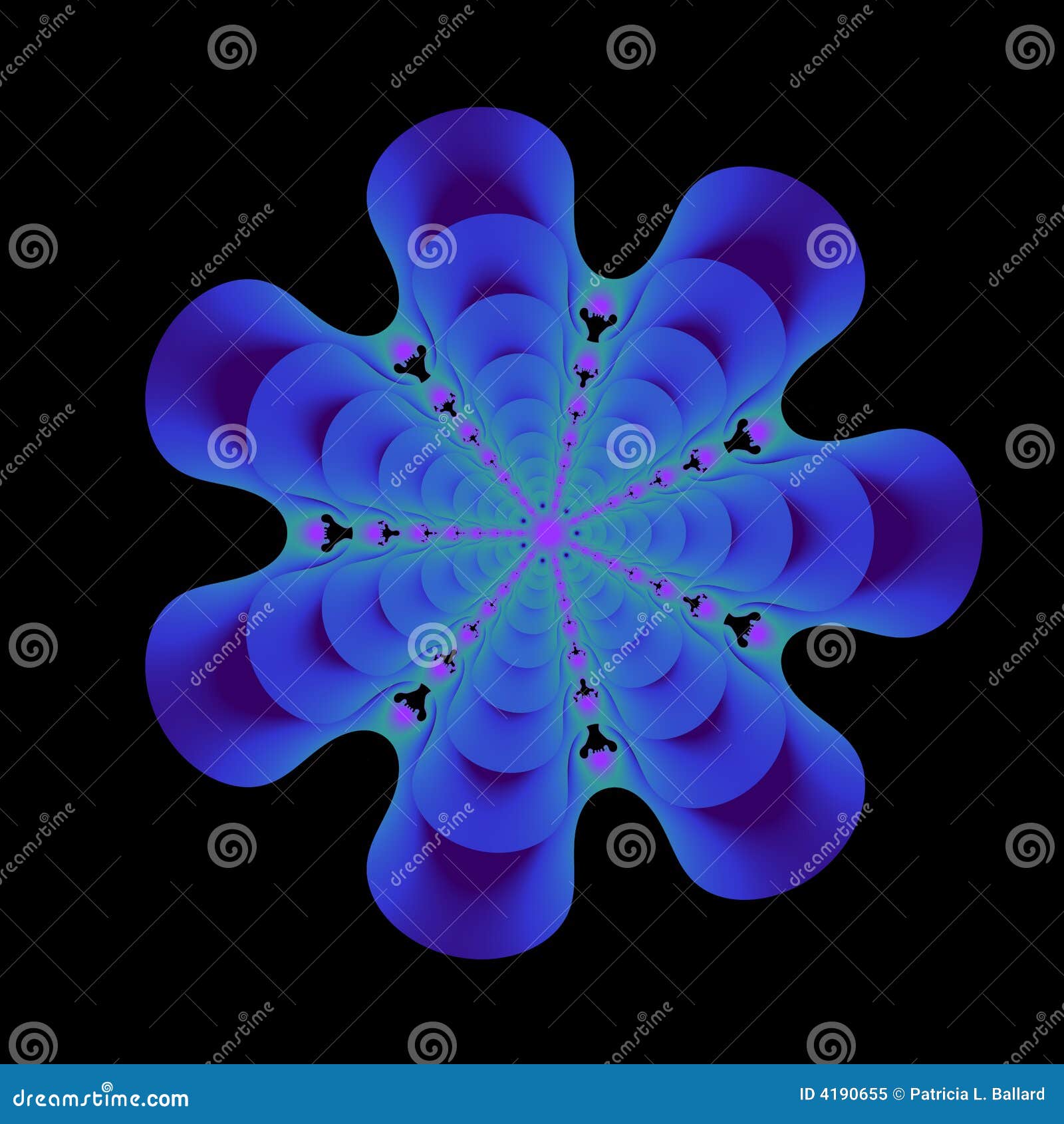 Fractal in Waves stock illustration. Illustration of space - 4190655