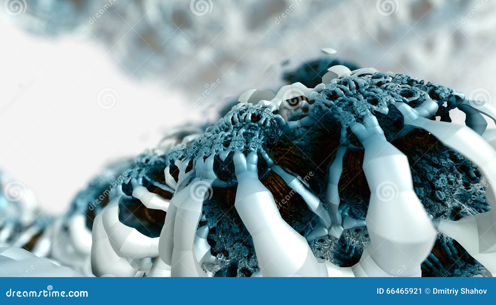 Fractal White Branched Roots Structures (three Dimensional Fractal ...