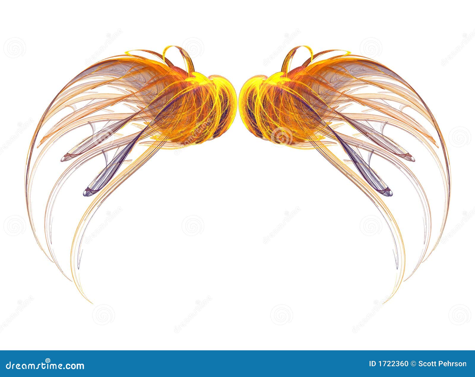 Fractal wing set stock illustration. Illustration of peace - 1722360
