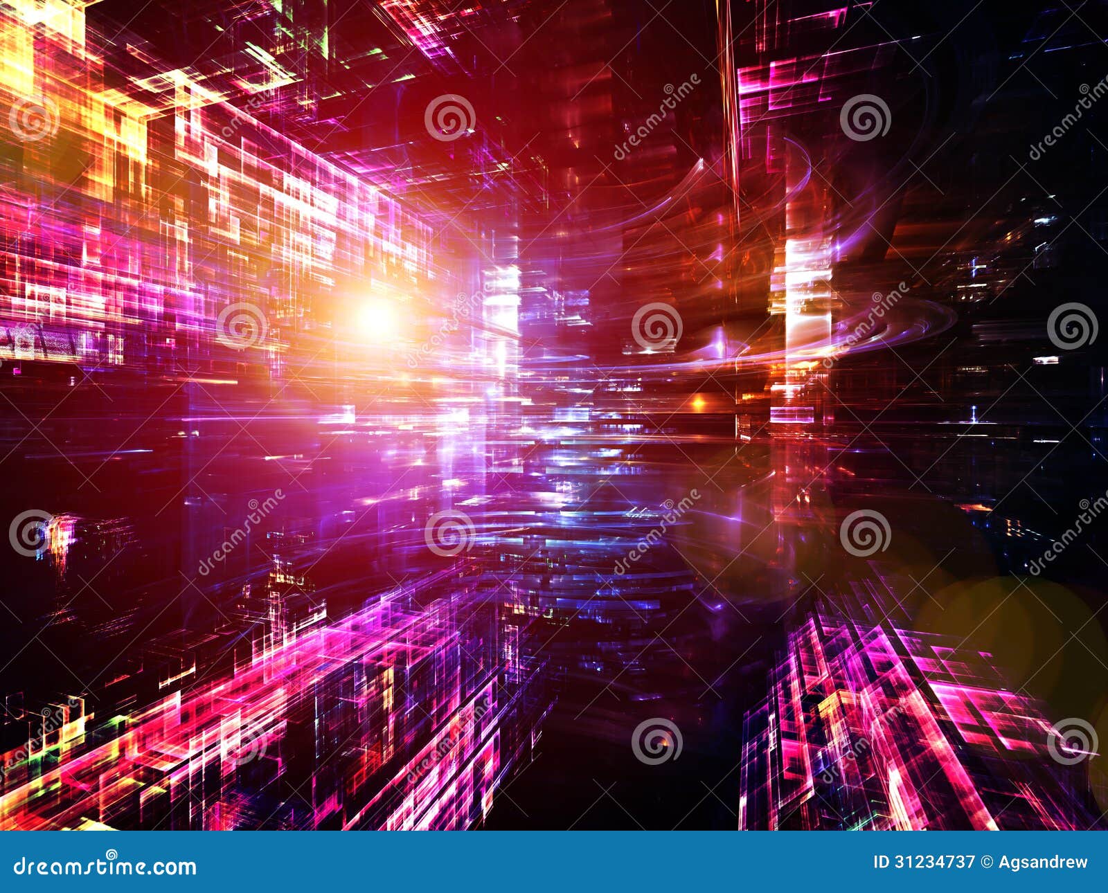 Fractal World Background stock illustration. Illustration of light ...