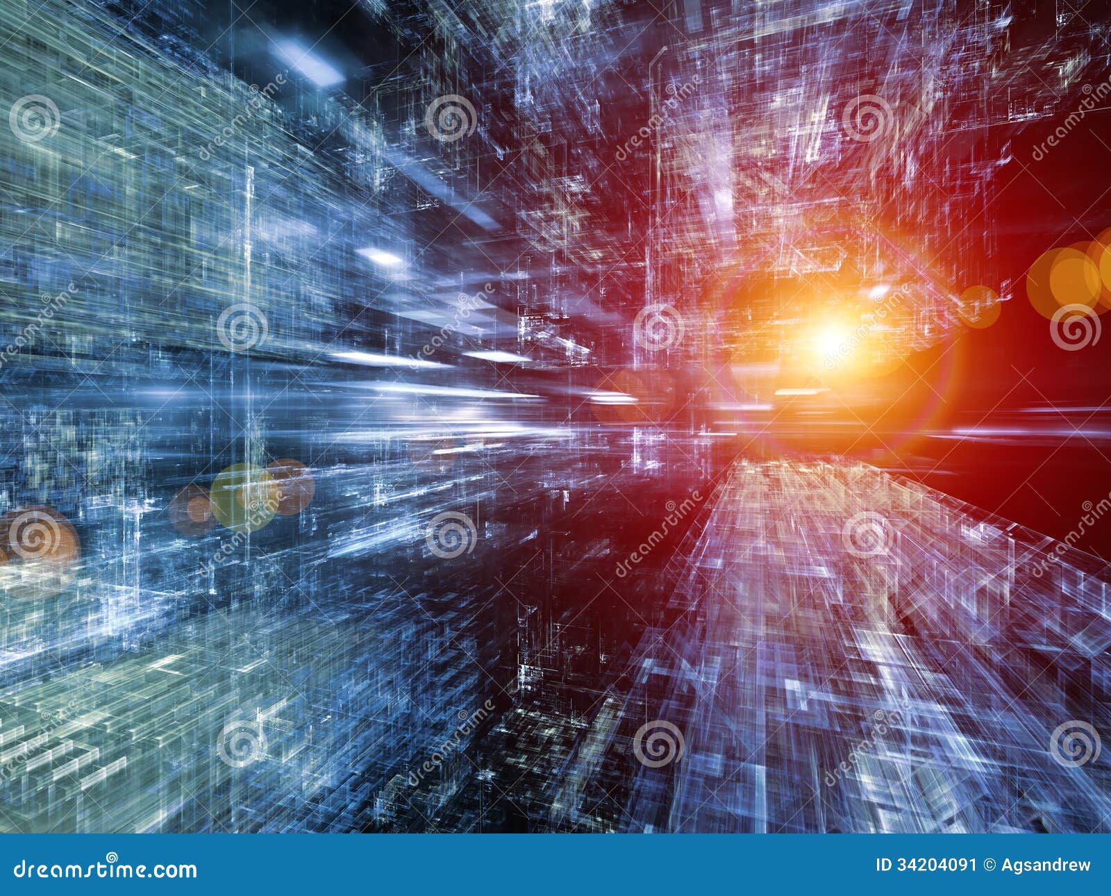 Fractal World Visualization Stock Image - Image of building, horizontal ...