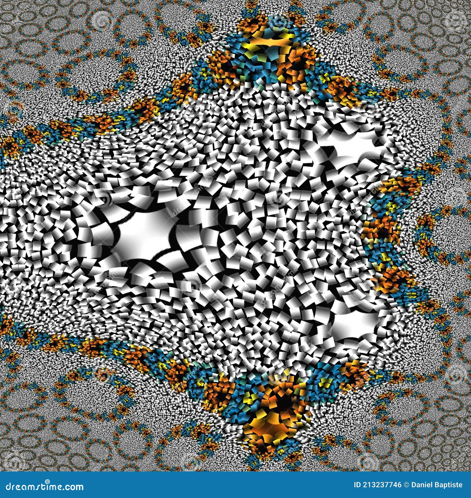 Fractalization with cubes stock illustration. Illustration of flowers ...