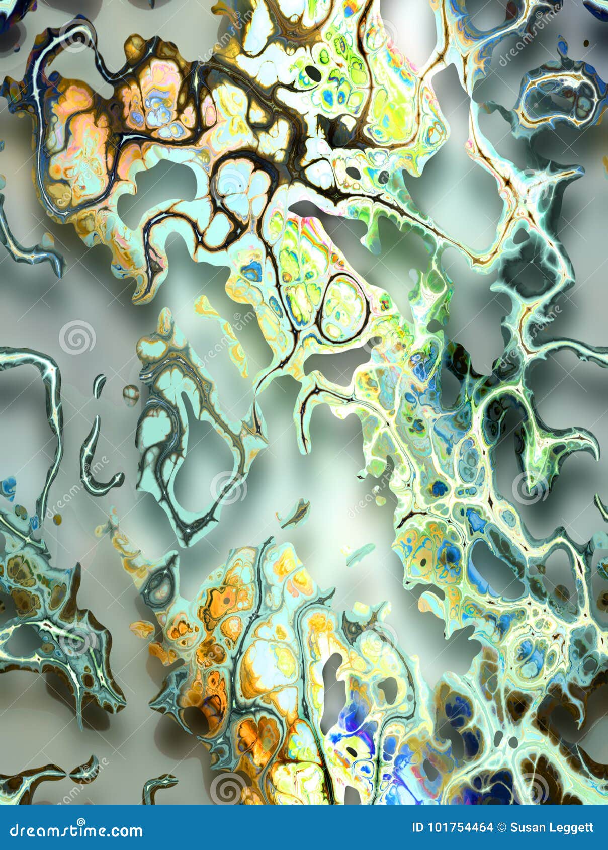 Fractal Pattern 3D stock illustration. Illustration of blue - 101754464