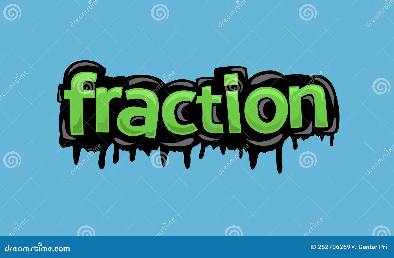 FRACTION Background Writing Vector Design Stock Vector - Illustration ...