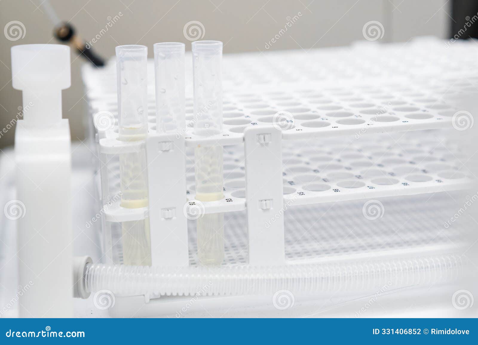 Chromatography Fraction Collector Tubes On A Rack Stock Photography ...