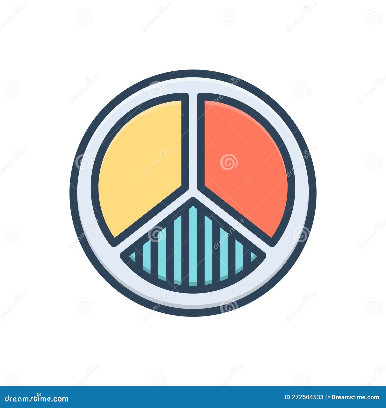 Color Illustration Icon for Fraction, Small Part and Fragment Stock ...