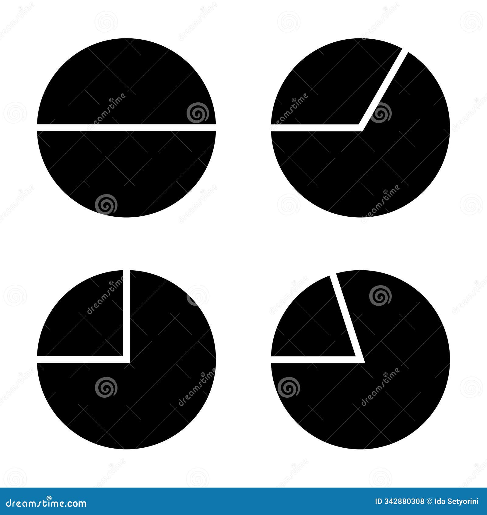 Fraction Math Icon Illustration Design Stock Illustration ...