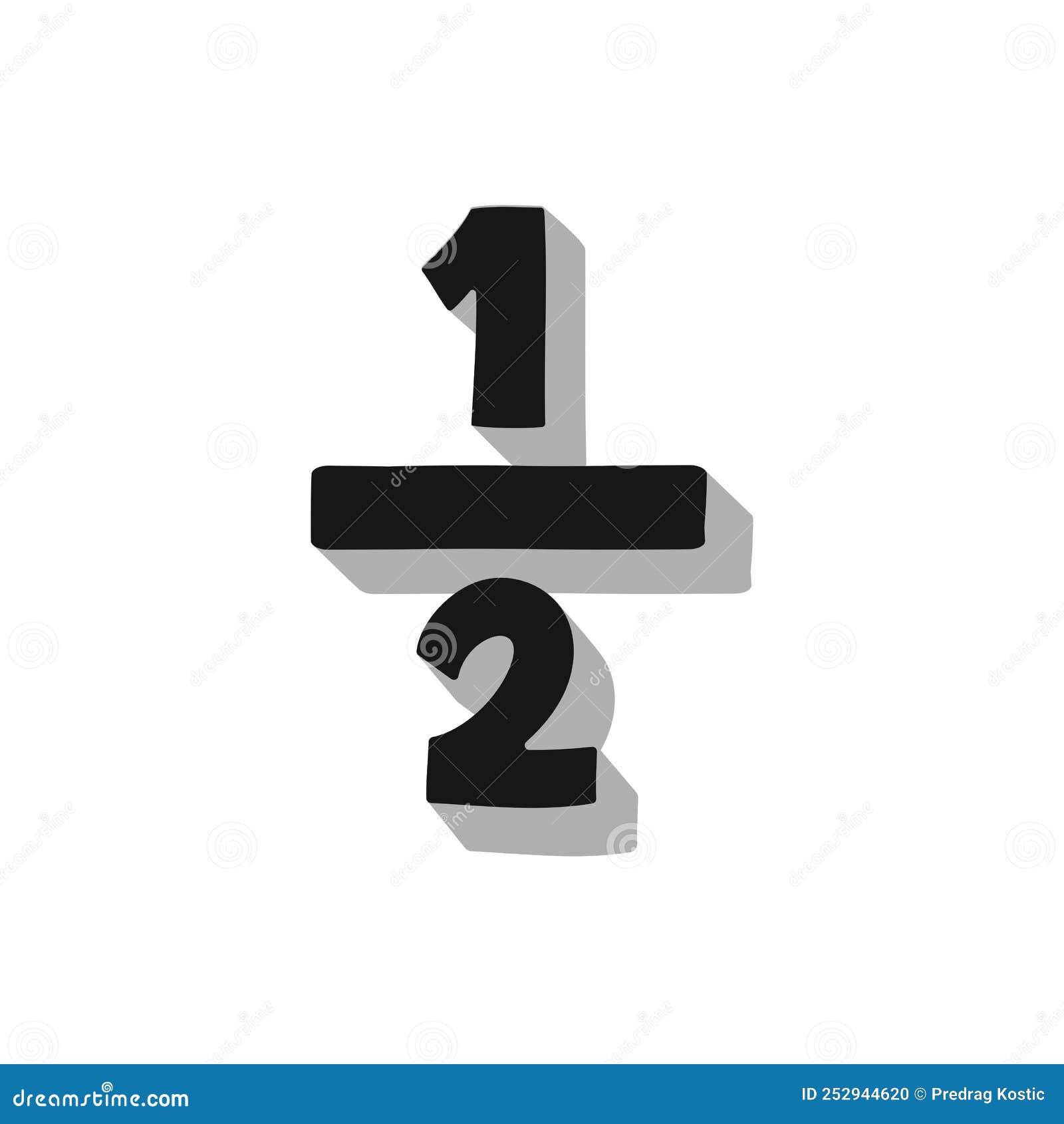 Half Fraction Stock Photography | CartoonDealer.com #39813800