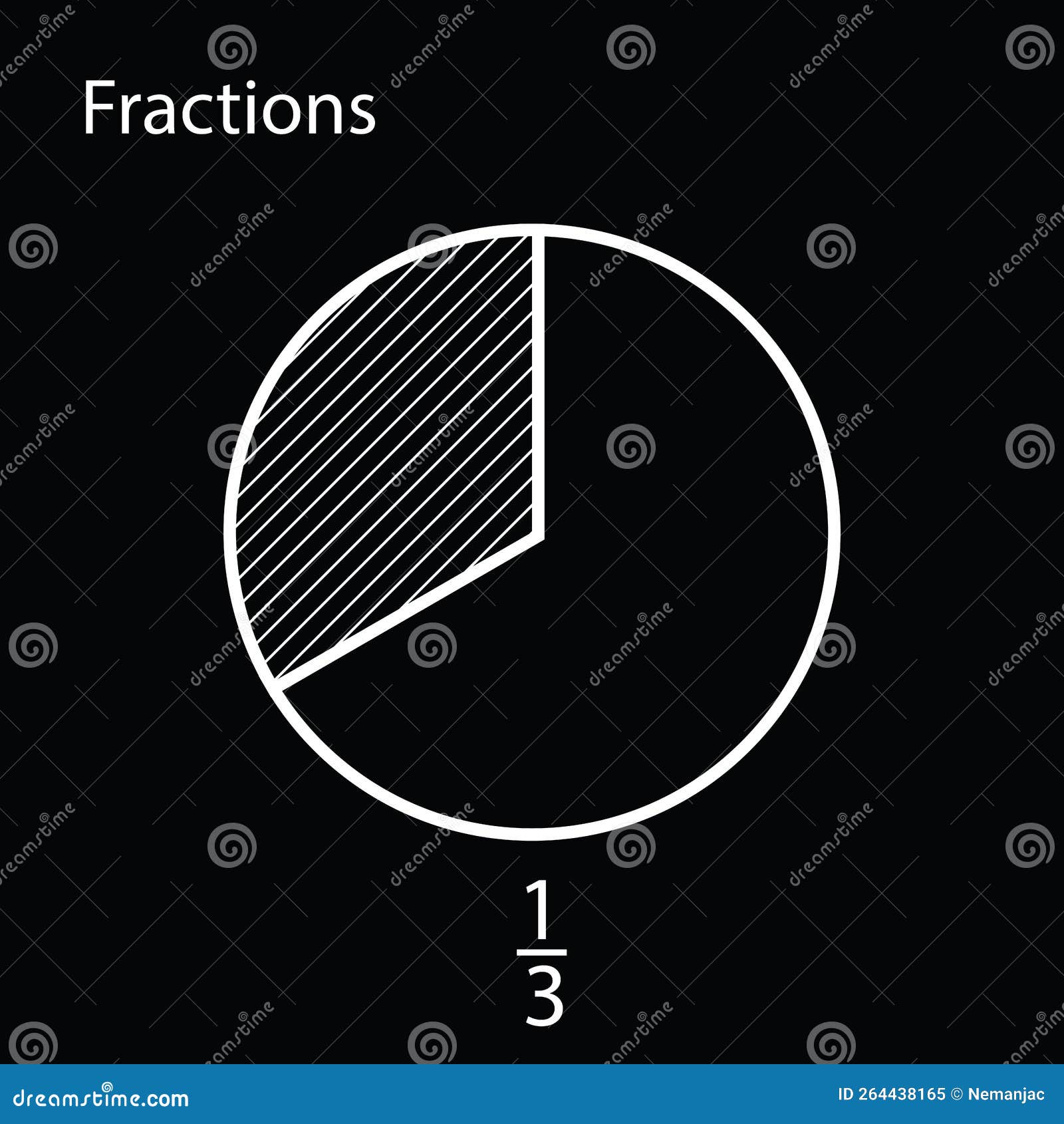 One Third Fraction Symbol