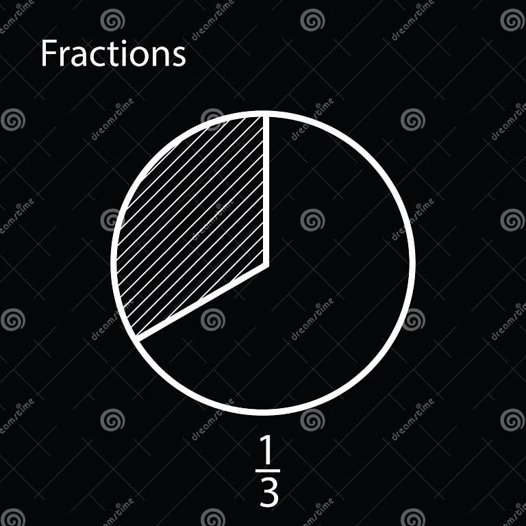 Fraction pie one third stock illustration. Illustration of third ...