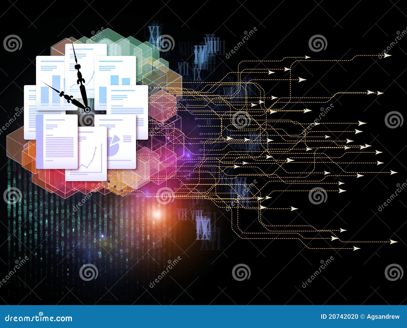 Fractions of Time stock illustration. Illustration of abstract - 20742020