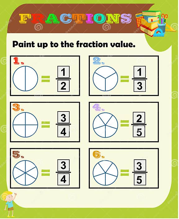 Fractions Worksheet, Fraction Review, Fraction Practice, Educational, Equivalent Fractions, Math ...