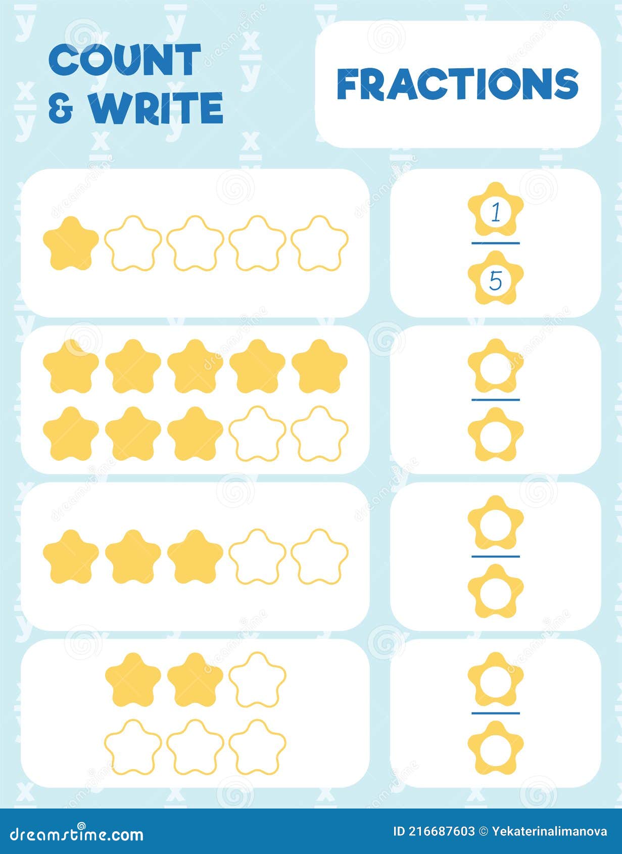 Math Practice Lesson /Homeschooling Sheet/ Count, Write, Read And Draw ...
