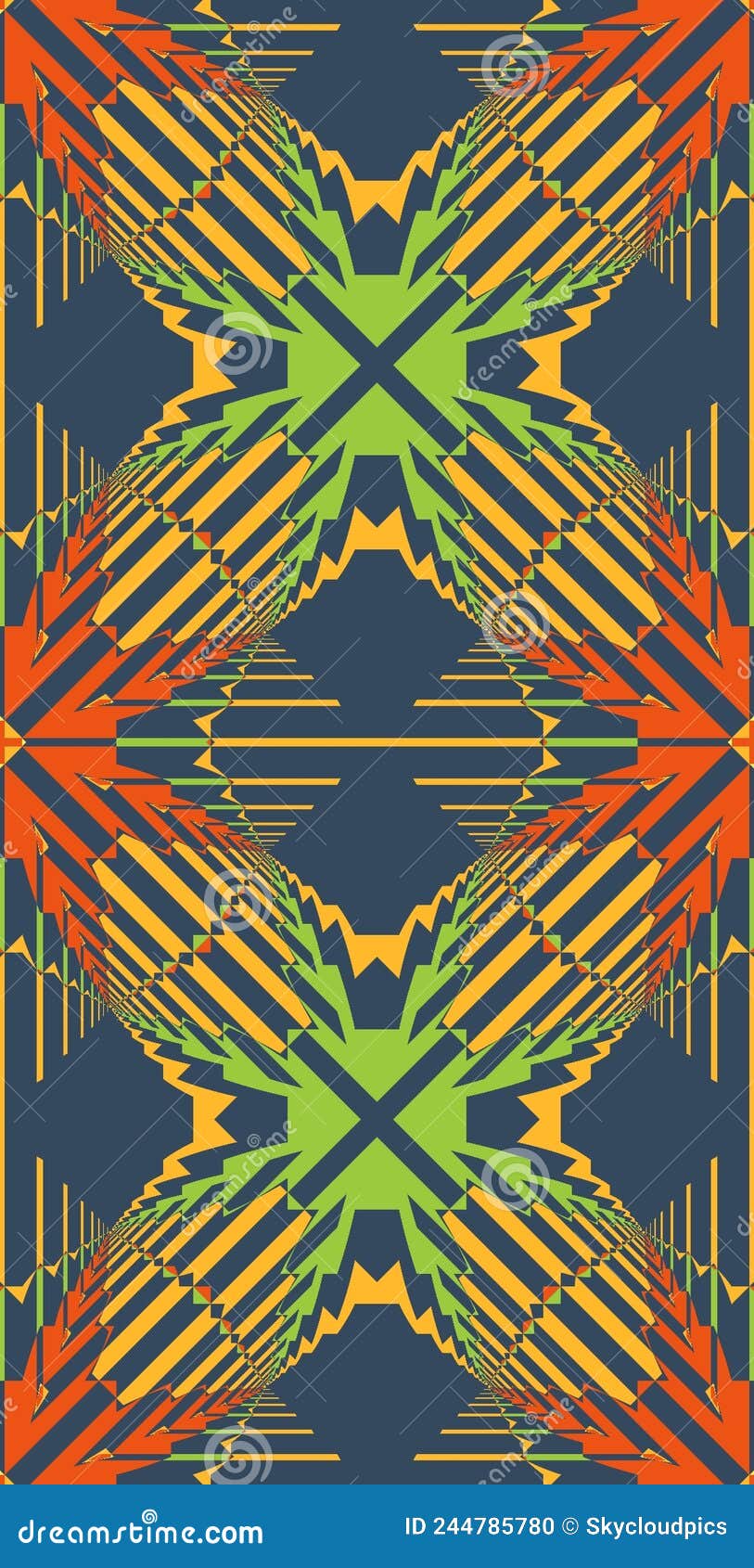 Fractodome Colorful Seamless Fractal Patterns Stock Illustration ...