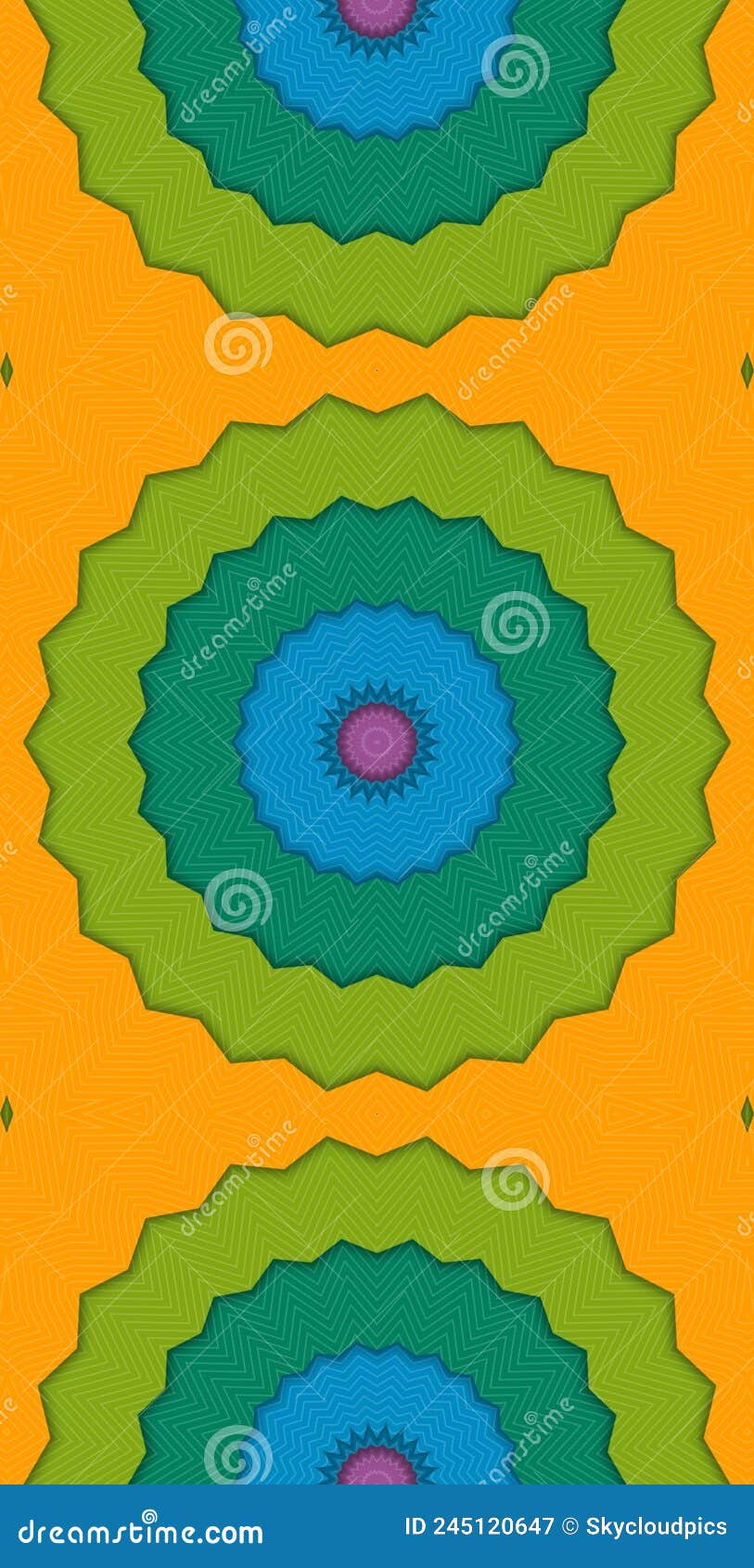Fractodome Colorful Seamless Fractal Patterns Stock Illustration ...