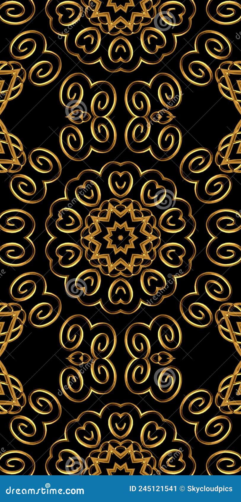 Fractodome Colorful Seamless Fractal Patterns Stock Illustration ...